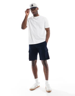 French Connection cargo pocket shorts in navy | ASOS