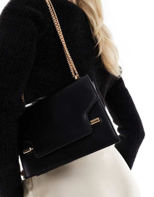 French Connection chain crossbody bag in black | ASOS