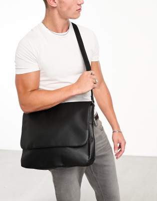 French Connection classic messenger bag in black | ASOS