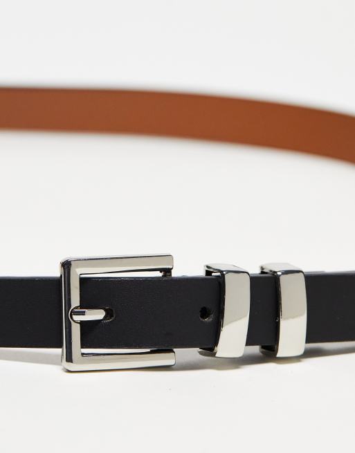 French Connection double keeper belt in black | ASOS