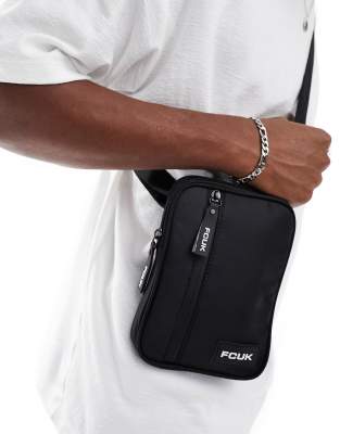 French Connection FCUK crossbody bag in black | ASOS