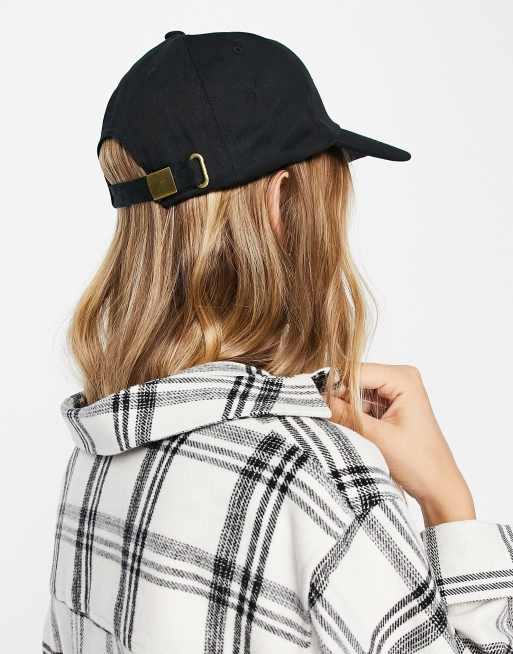 French Connection FCUK logo baseball cap in black | ASOS