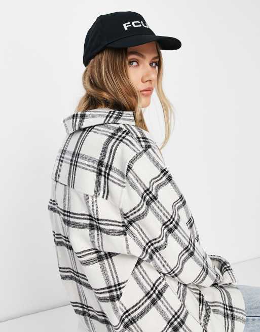 French Connection FCUK logo baseball cap in black | ASOS