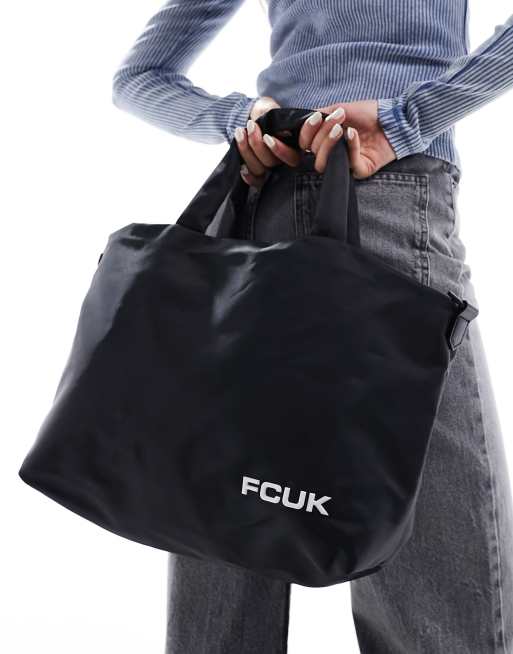 French Connection FCUK relaxed tote bag in black | ASOS