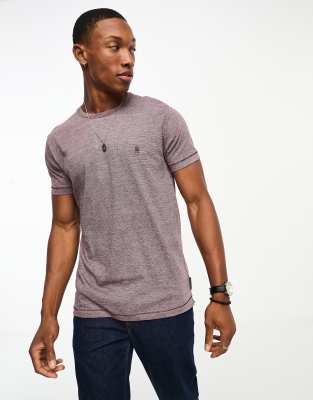 French Connection feeder t-shirt in burgundy | ASOS