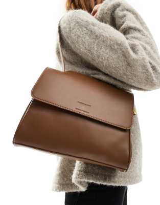 French Connection Flap Shoulder Bag In Tan-brown | ModeSens