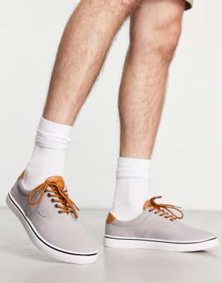 French Connection lace up plimsolls in grey | ASOS