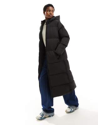 French Connection long length hooded padded jacket in black | ASOS