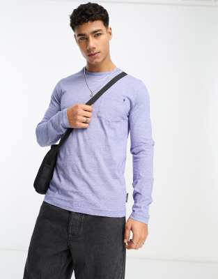 French Connection mirco feeder long sleeve top in bright blue | ASOS