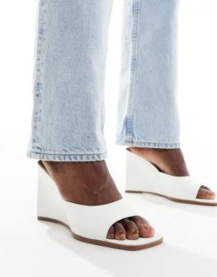 French Connection - Mules à talon compensé - Blanc | ASOS