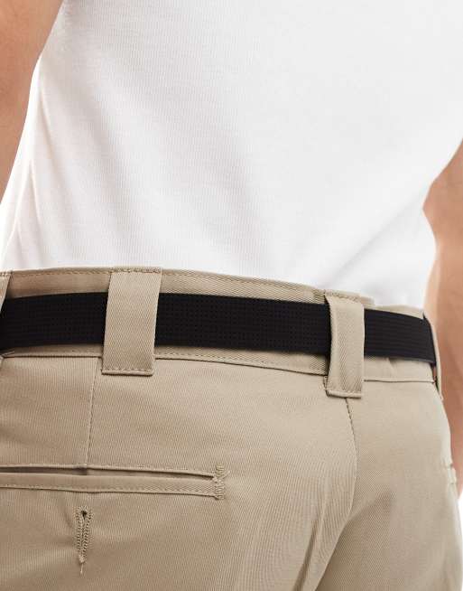 French Connection perforated leather belt in black | ASOS