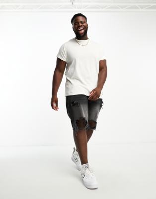 French Connection Plus crew neck t-shirt in off white | ASOS