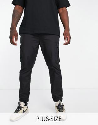 French Connection Plus Utility Tech Cargo Pants In Black | ModeSens