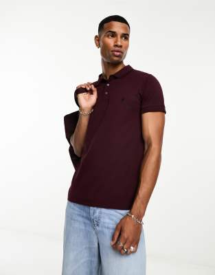 French Connection polo in burgundy | ASOS
