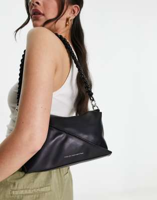 French Connection sculptural top handle bag in black | ASOS