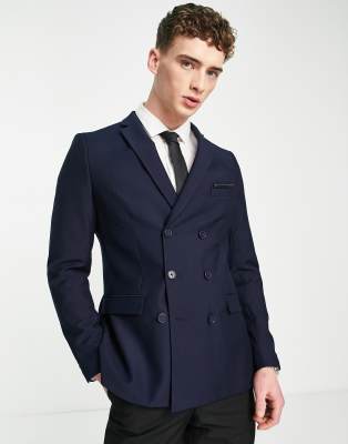 French Connection Skinny Fit Double Breasted Suit Jacket-navy | ModeSens