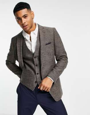 French Connection slim fit herringbone suit jacket | ASOS