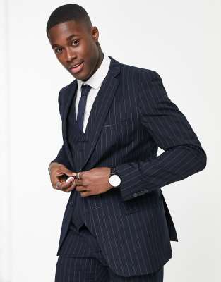 French Connection slim fit pinstripe suit jacket | ASOS