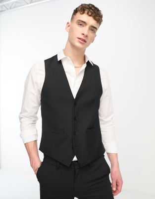French Connection suit waistcoat in black | ASOS