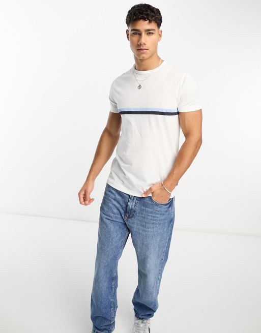French Connection - T-shirt à bandes - Blanc | ASOS