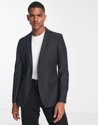 French Connection wedding suit jacket in charcoal grey | ASOS
