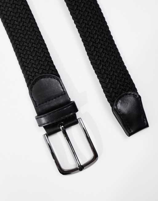 French Connection woven belt in black | ASOS