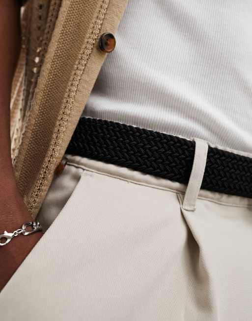 French Connection woven belt in black | ASOS