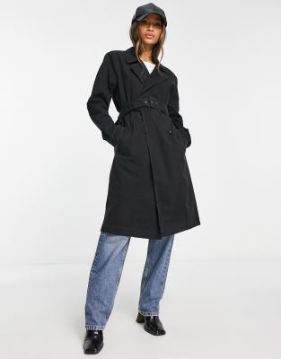Gabardina negra de estilo casual de Cotton On | ASOS