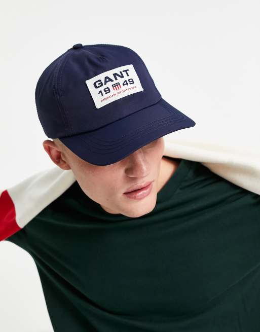 GANT cap with crest square logo in blue | ASOS