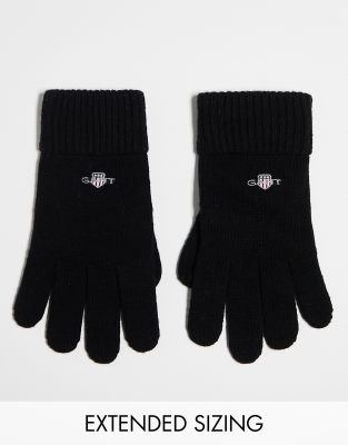 GANT gloves with logo in black | ASOS