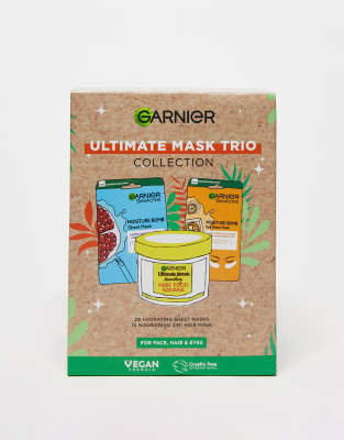 Garnier – Ultimate Mask – Trio med ansiktsmasker (spara 13%) | ASOS