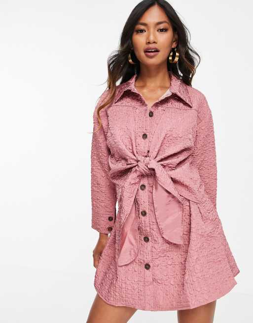 Ghospell Creative Flow Robe Chemise Courte Rose Asos