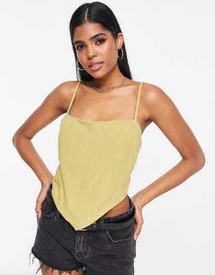 Gilli cami strap scarf top in mustard | ASOS