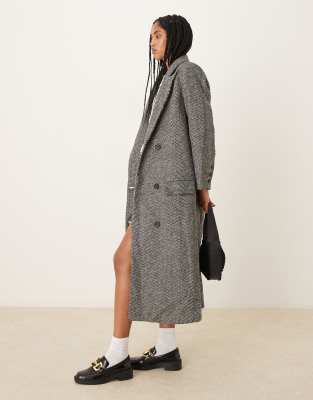 Glamorous Black white chevron coat in black white chevron | ASOS