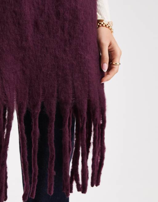 Glamorous blanket scarf in plum | ASOS