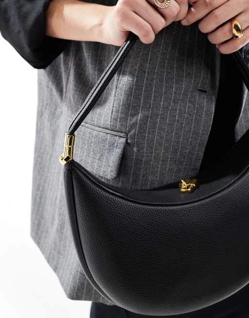Glamorous classic purse with gold hardware in black | ASOS