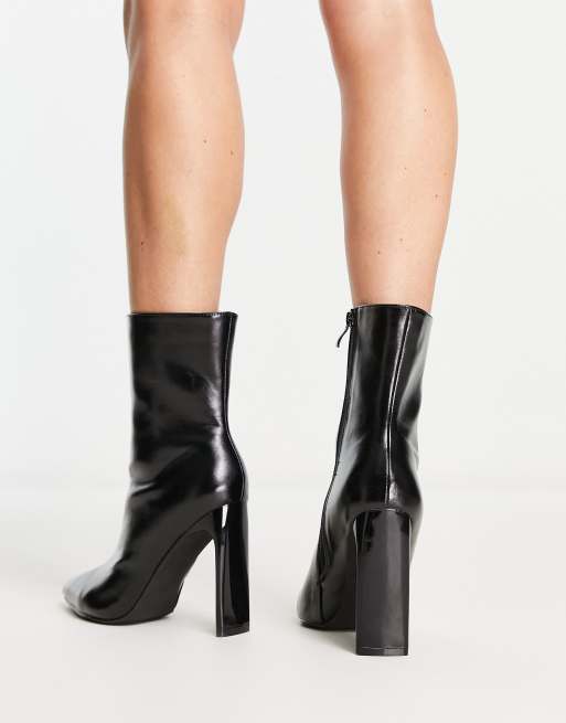 Glamorous heeled ankle boots in black | ASOS