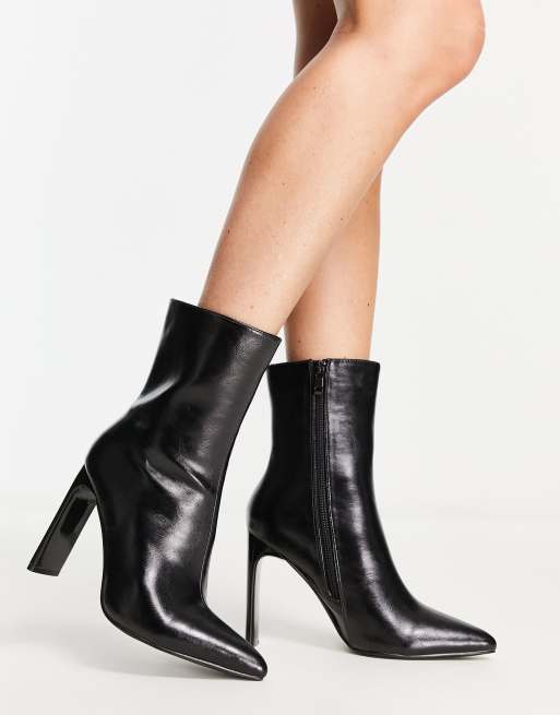 Glamorous heeled ankle boots in black | ASOS