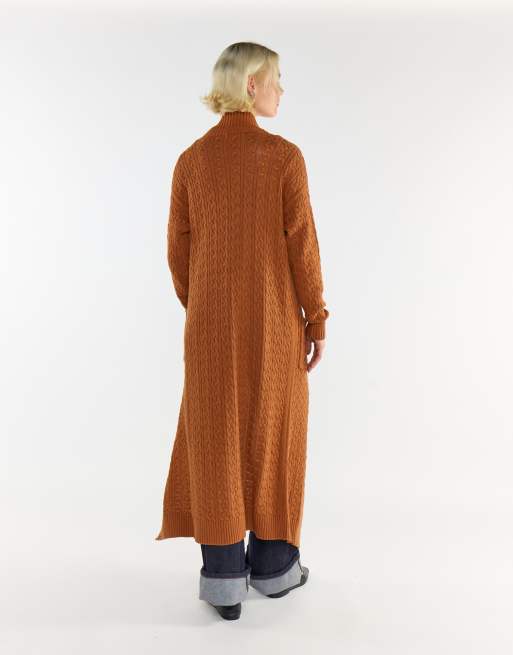 Glamorous Longline cardigan in rust | ASOS