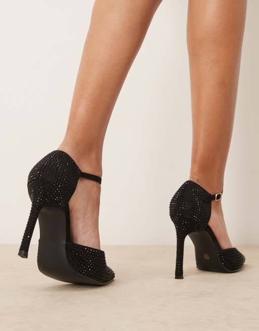 Black High Heel Pointy Shoes