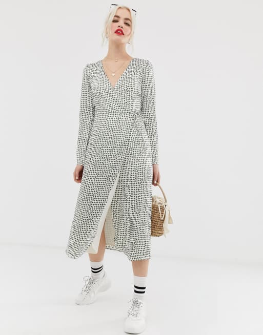 Mango Wrap Dress In Geo Print ASOS