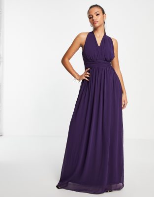 Goddiva - Robe longue nouée à la taille - Violet | ASOS
