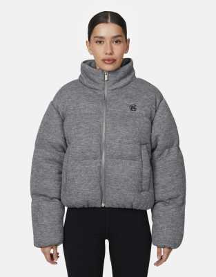 Good For Nothing Knitted padded jacket in grey | ASOS