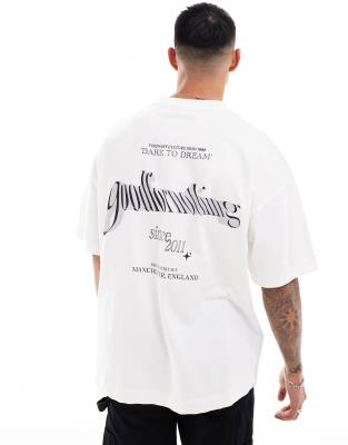 Good For Nothing oversized backprint logo t-shirt in white | ASOS