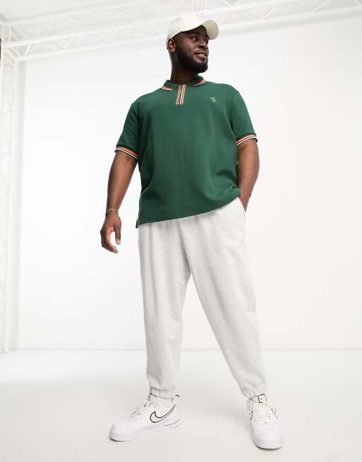 Grey Hawk Plus polo in green | ASOS