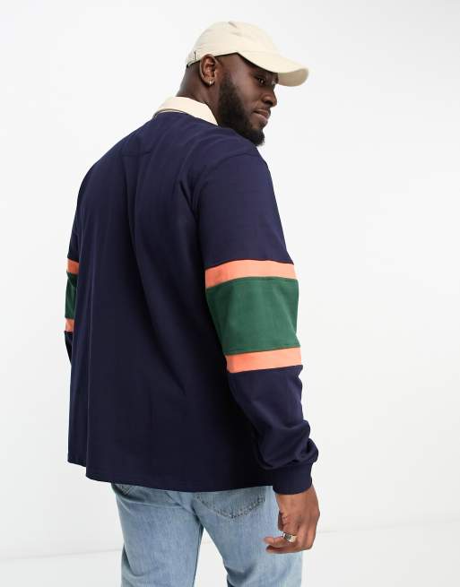 Grey Hawk Plus polo top in navy | ASOS