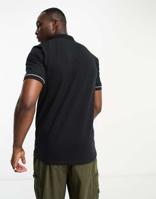 Grey Hawk Tall polo in black | ASOS