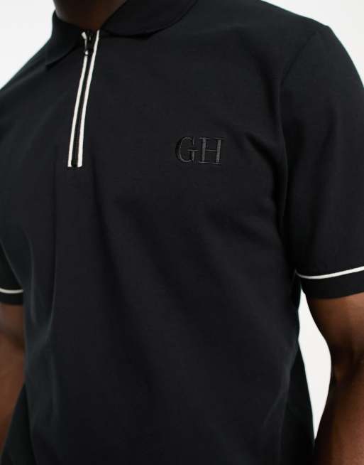 Grey Hawk Tall polo in black | ASOS