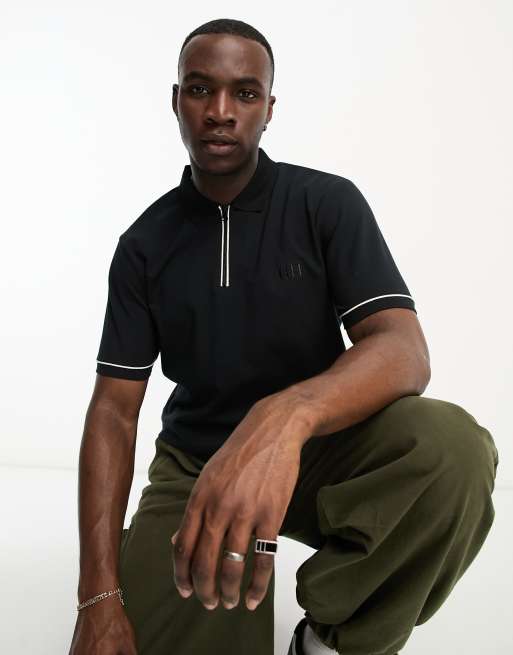 Grey Hawk Tall polo in black | ASOS