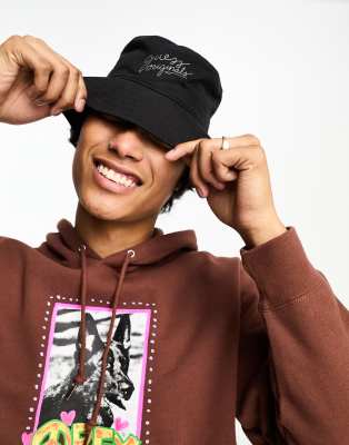 GUESS Originals classic bucket hat in black | ASOS